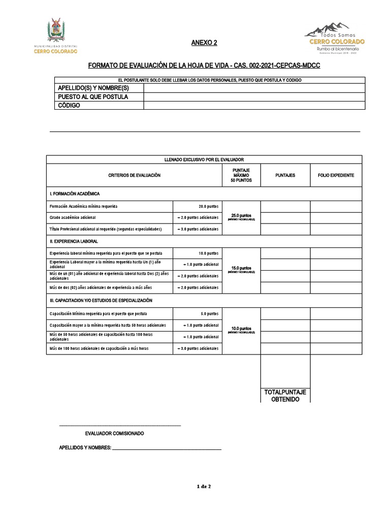 Anexo 2 - Personal Administrativo | PDF | Educación vocacional | Academia