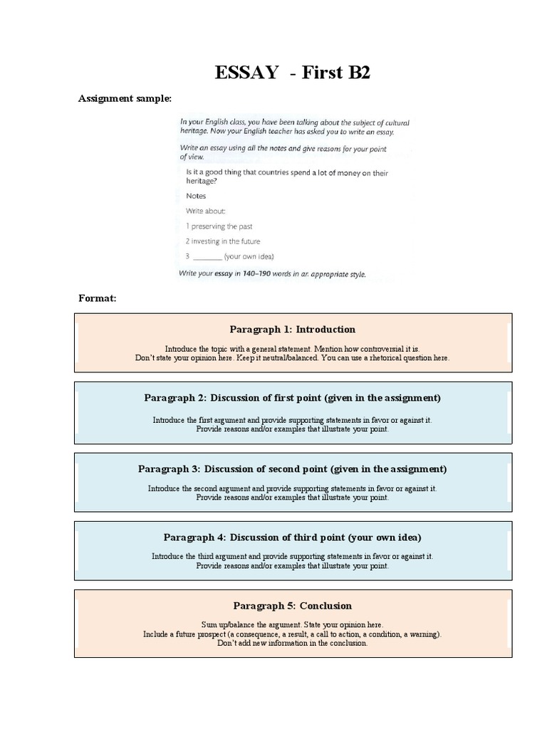 FCE - Essay Format and Sample | PDF | Argument | Reason