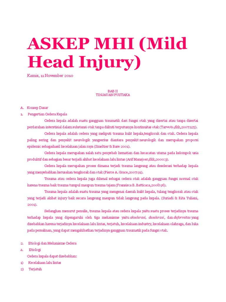Askep Mhi 1 | PDF