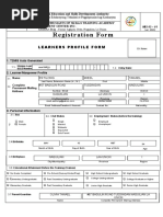 New TESDA Registration Form (MIS 03-01 V 2021) | PDF | Disability