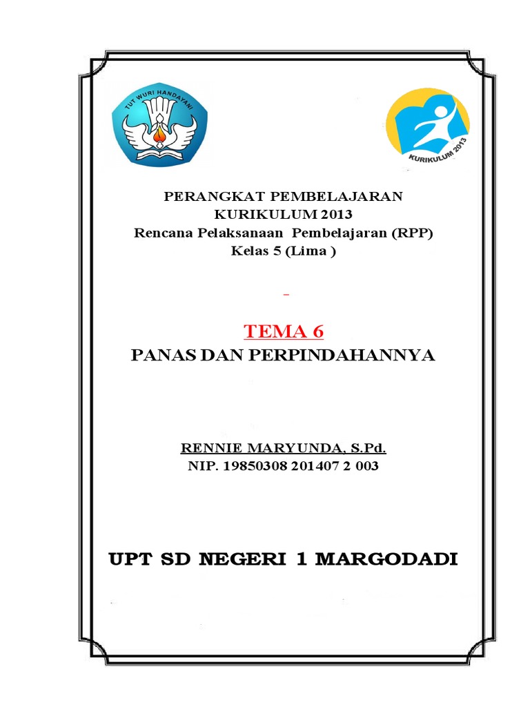 Cover RPP | PDF | Sains & Matematika