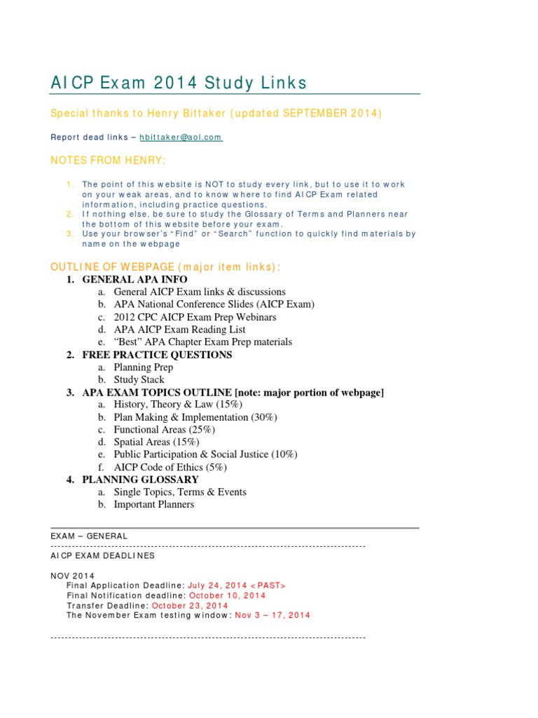 Aicp Links | PDF | Spatial Analysis | Test (Assessment)