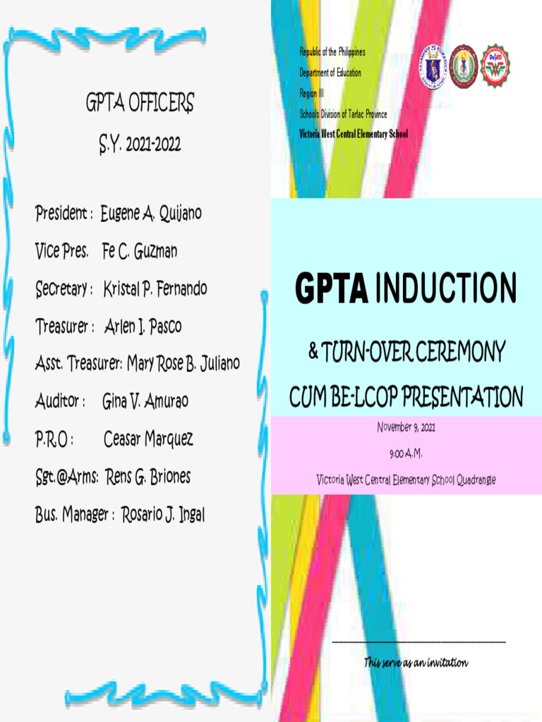 Gpta Induction: Gpta Officers S.Y. 2021-2022 | PDF | Rules | State ...
