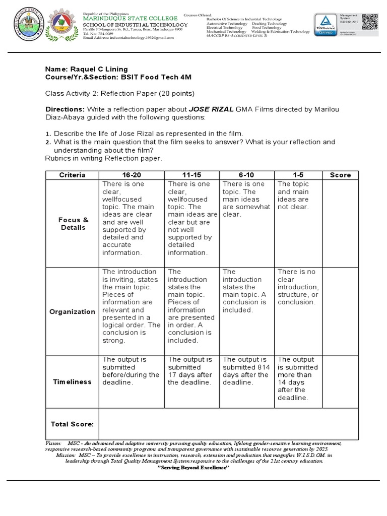 Activity For Learning Guide 5 | PDF