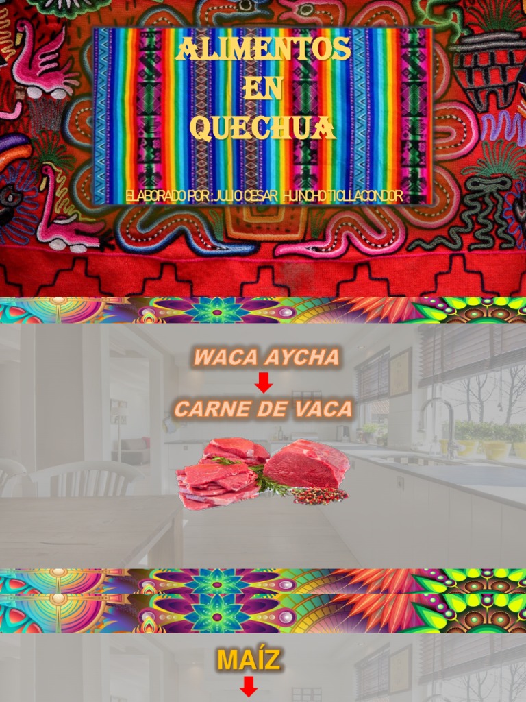 Alimentos en Quechua: Lista Completa | PDF