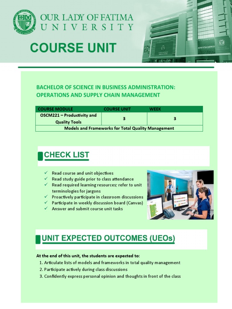 WEEK 3 Models and Frameworks For Total Quality Management | PDF ...