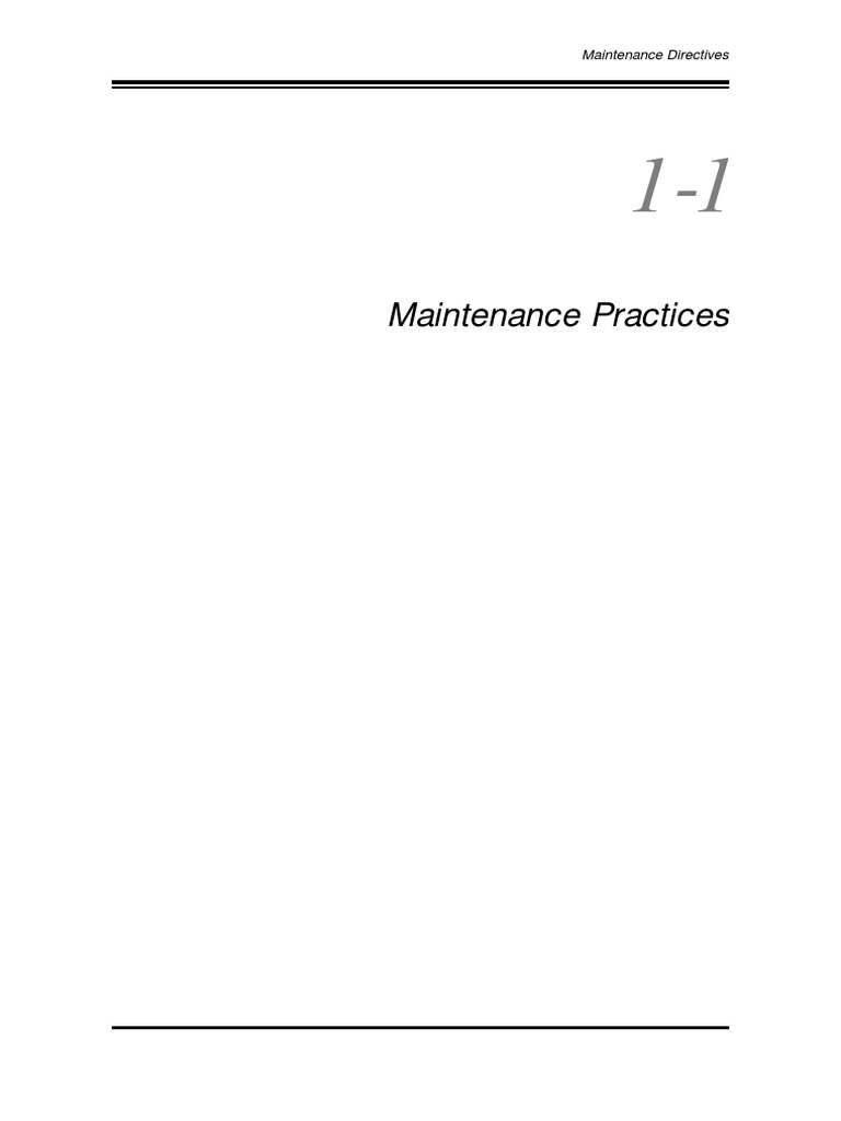 Maintenance Directives Package Maintenance Manual | PDF | Electrostatic ...