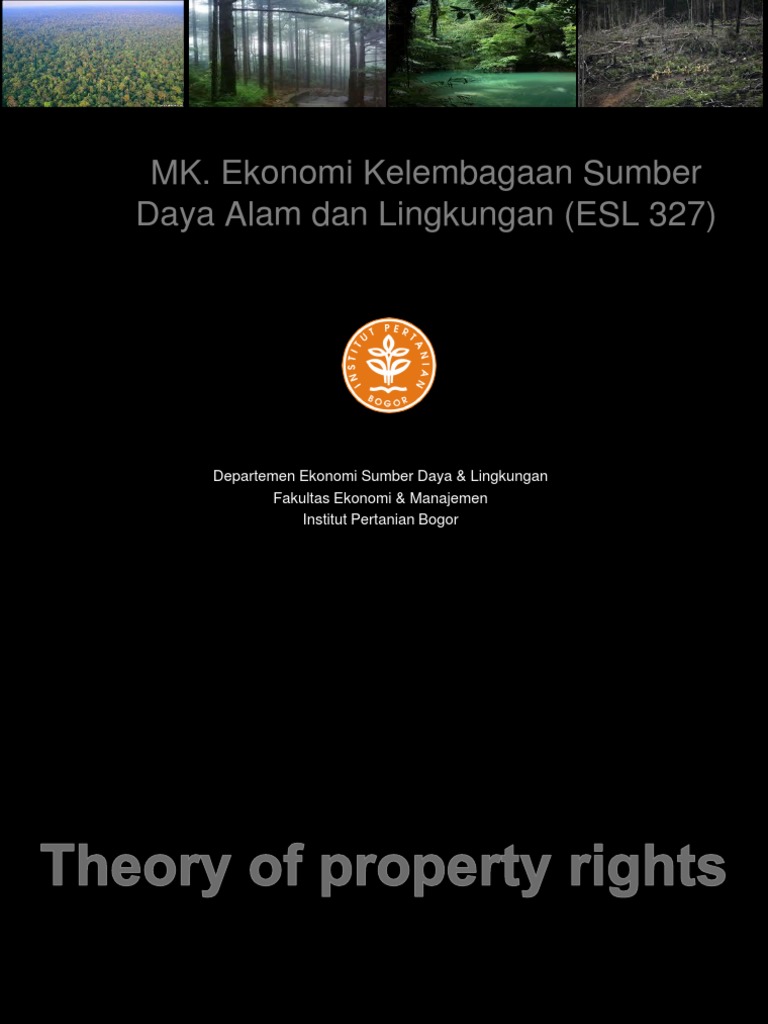 Kuliah5 - Theory of Property Rights - EA | PDF
