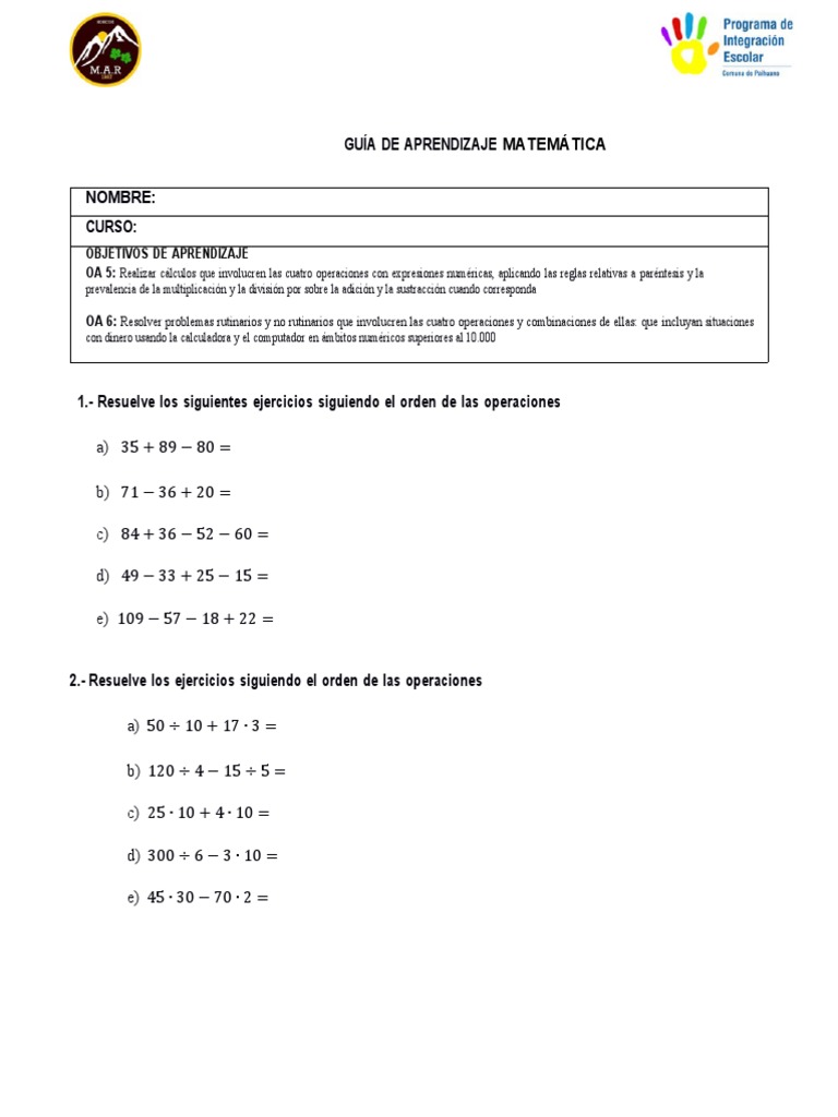 5° Básico - Resolución de Problemas - PDF 2 | PDF | Matemáticas