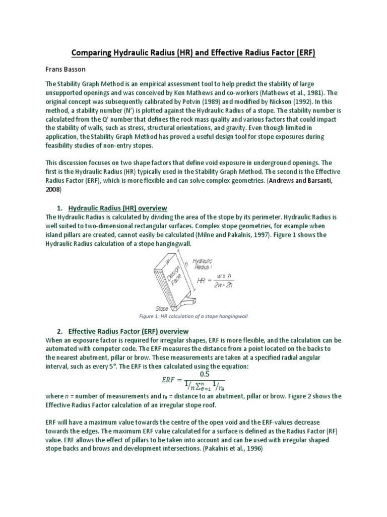 Comparing Hydraulic Radius and Effective Radius Factor | PDF | Plane ...