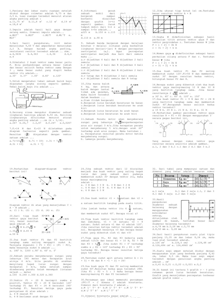 Latihan UAS1 Fisika | PDF