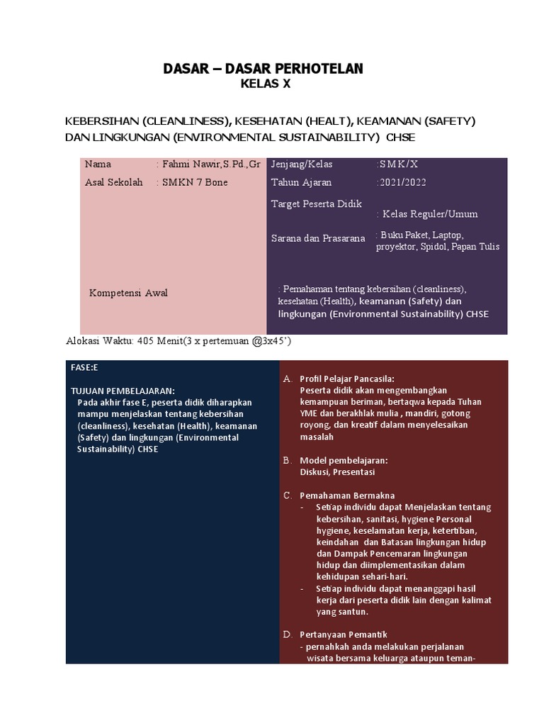 Modul Ajar DDP Chse El5 | PDF