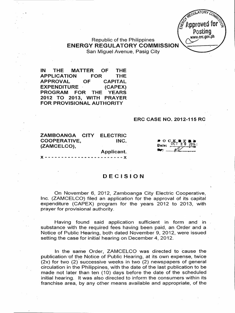 Decision,+ERC+Case+No.+2012 115+RC | PDF | Transformer | Physical ...