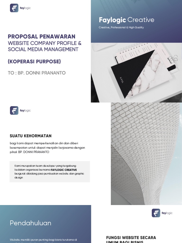 Proposal Penawaran Website Company Profile | PDF