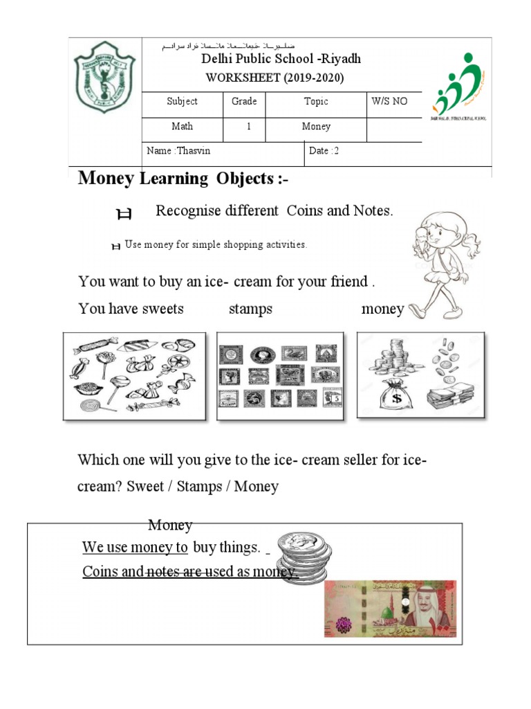 Money Worksheet | PDF