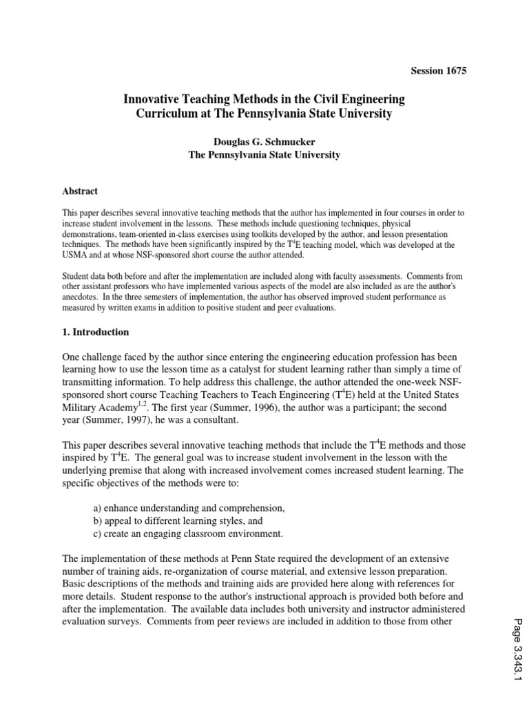 Innovative Teaching Methods | PDF | Teaching Method | Teachers