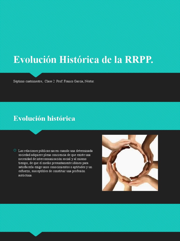 Clase 2 RRPP. Evolución Histórica de Las RRPP | PDF | Relaciones ...