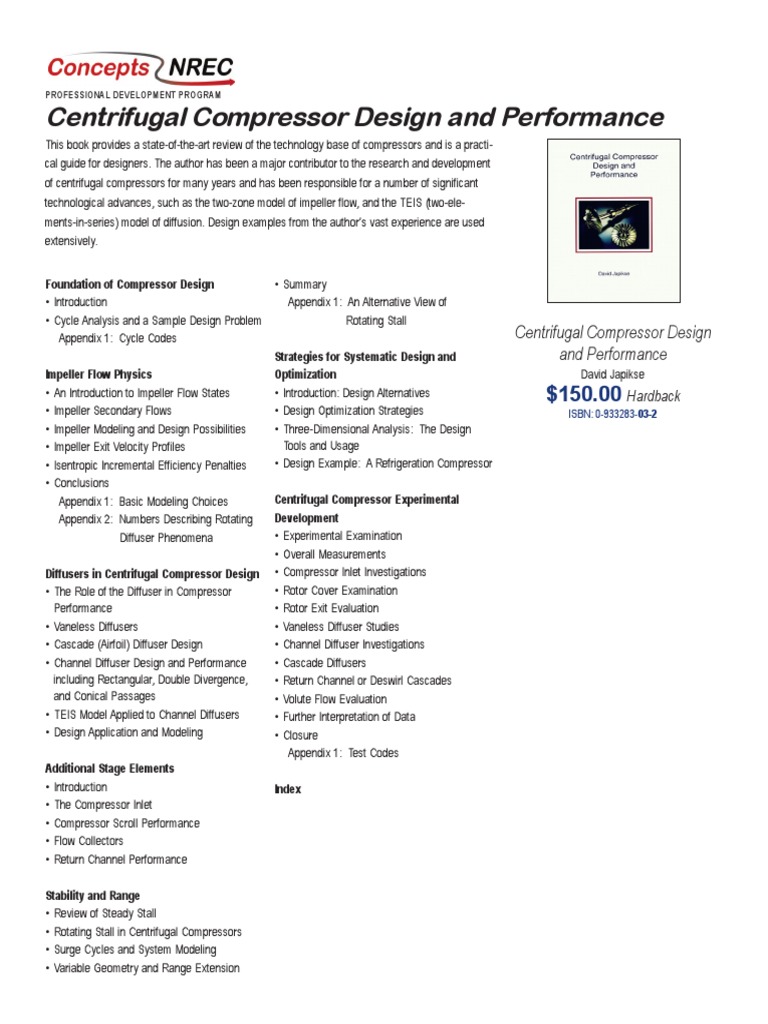 Centrifugal Compressor Design and Performance | PDF | Mechanical ...