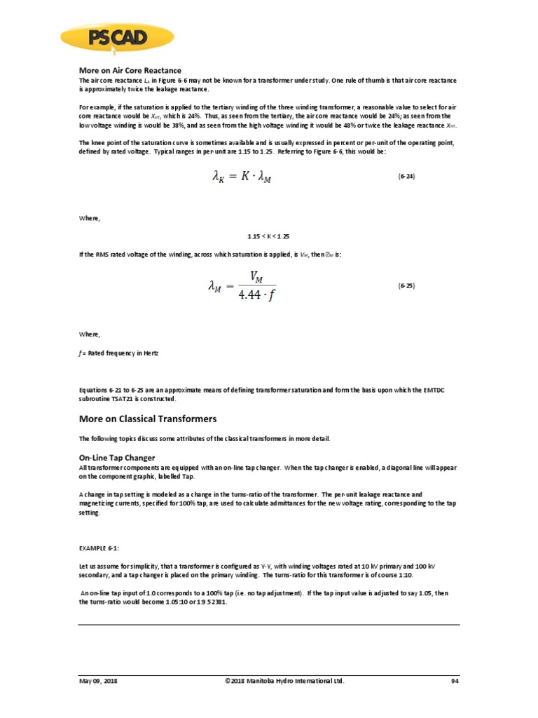 PSCAD TRansformer 13 | PDF | Transformer | Electricity
