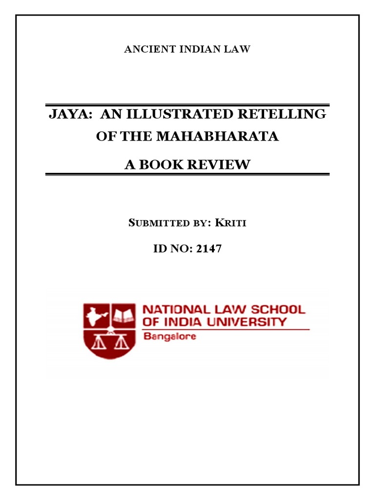 Ancient Indian Law Project | PDF | Mahabharata | Hindu Mythology