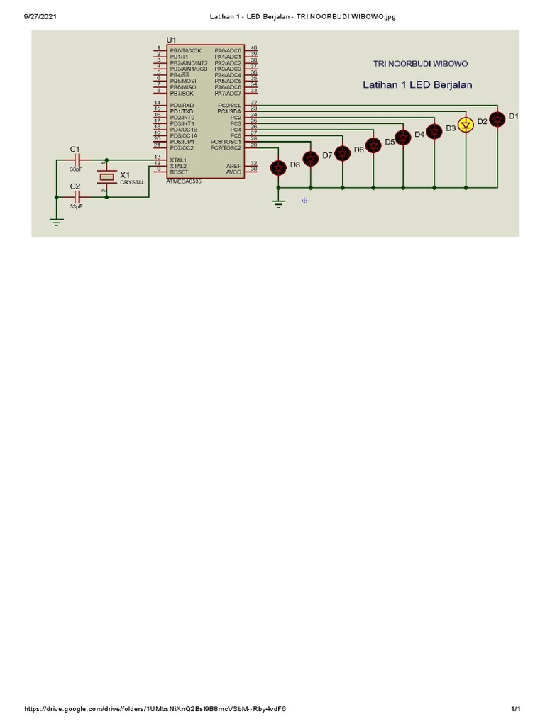 Latihan 1 - LED Berjalan | PDF