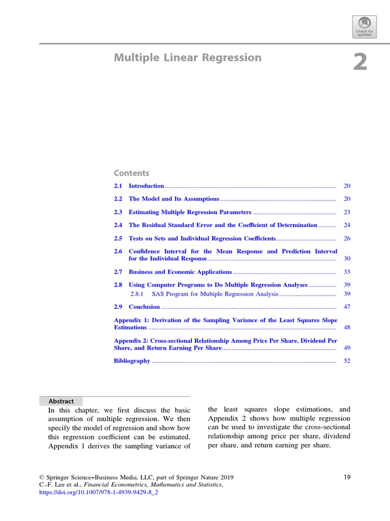 Multiple Regression | PDF | Regression Analysis | Errors And Residuals