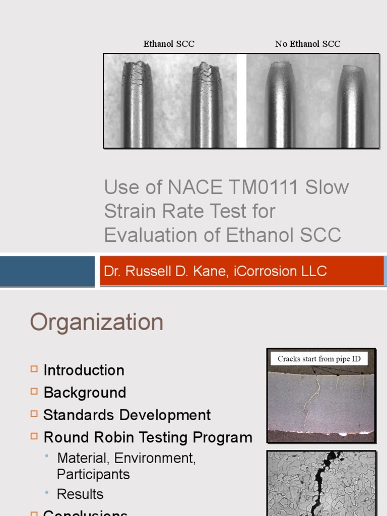 Ethanol SCC Paper - Kane EAC C2014-4419 Slides2 | PDF | Fracture ...