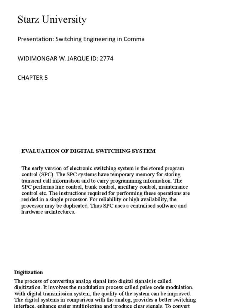 Starz University: Presentation: Switching Engineering in Comma ...