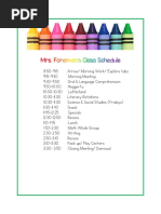 1st Grade Daily Schedule | PDF
