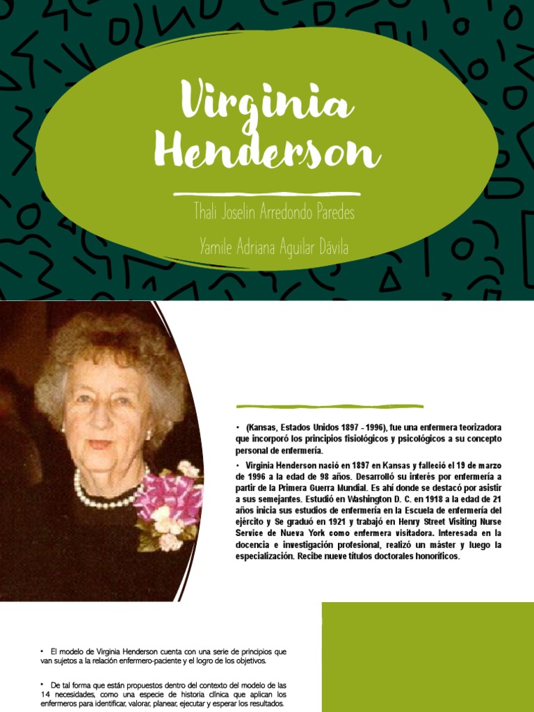Teoría de Enfermería de Virginia Henderson | PDF | Enfermería ...