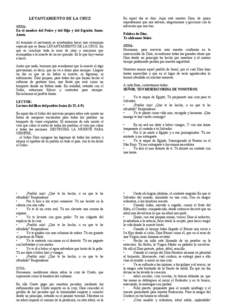 Levantamiento de La Cruz | PDF | Pecado | Cristo (título) Levantamiento de La Cruz | PDF | Pecado | Cristo (título)