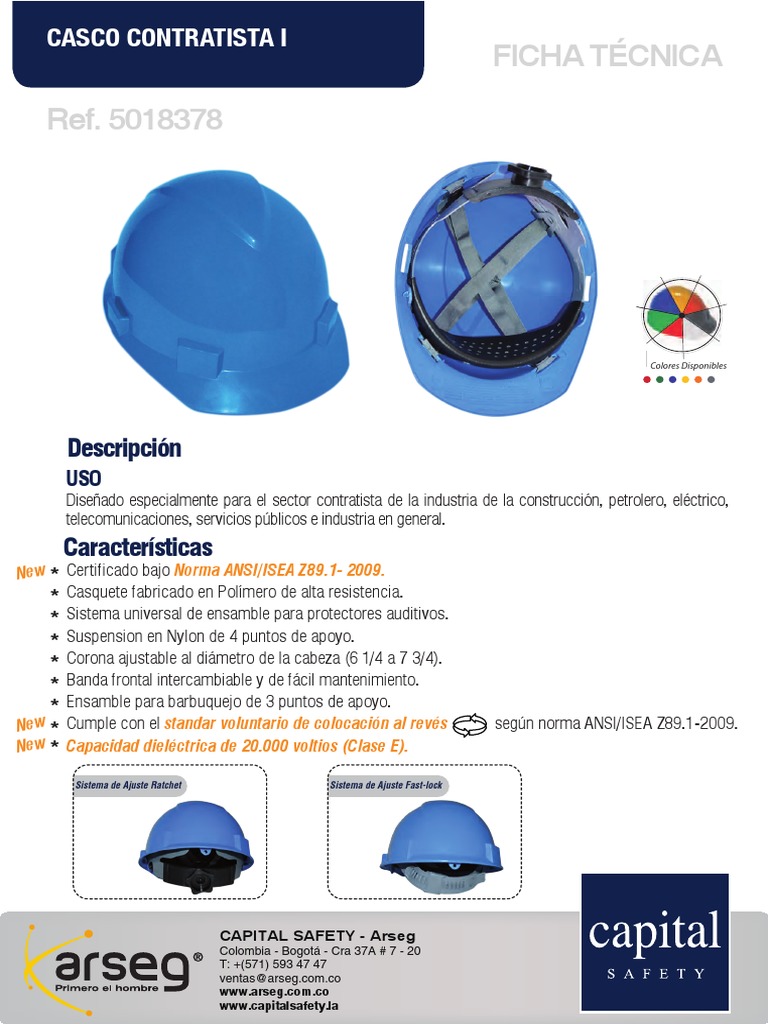 Ficha Tecnica Casco Dielectrico Safety | PDF | Casco