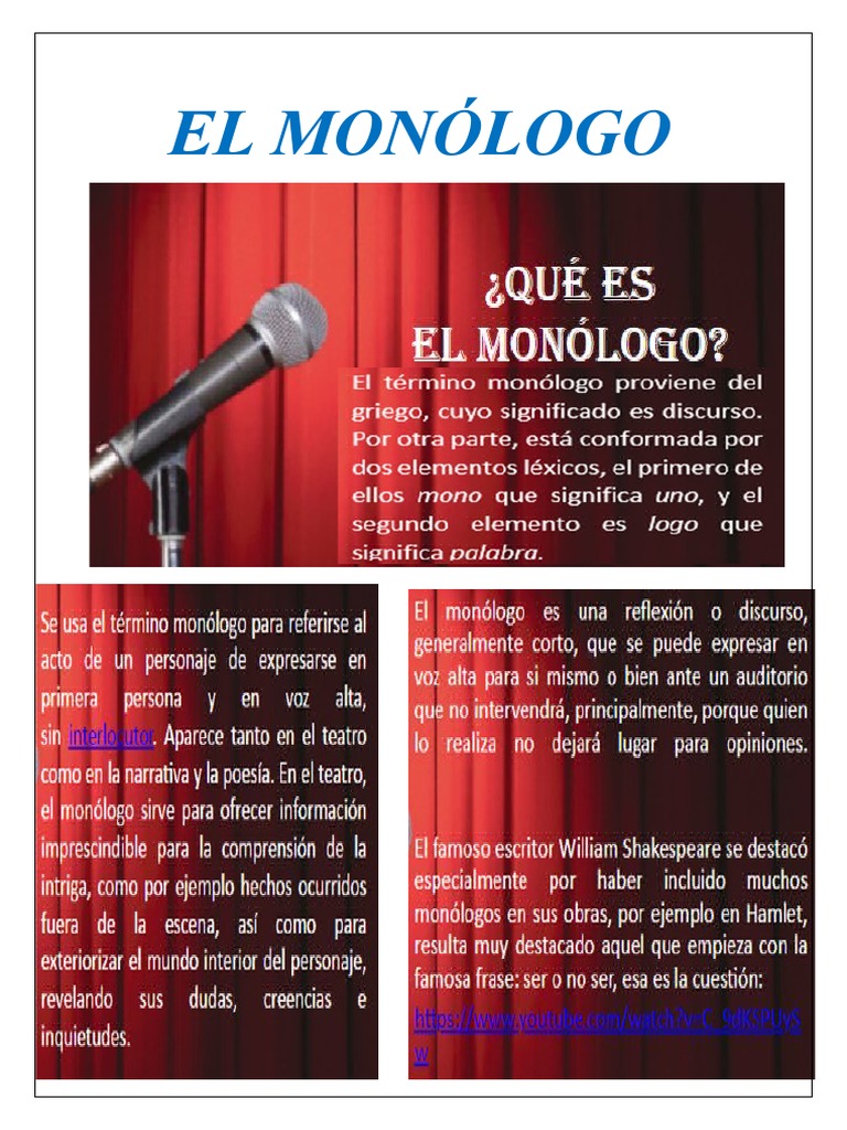 Monólogos: tipos y estructura | PDF | Monólogo