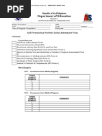 ALS Presentation Portfolio Initial Assessment Form | PDF
