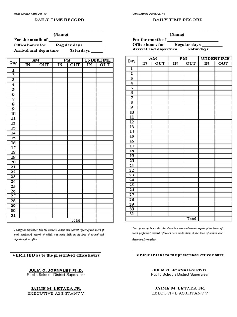 Day Day: AM PM Undertime | PDF