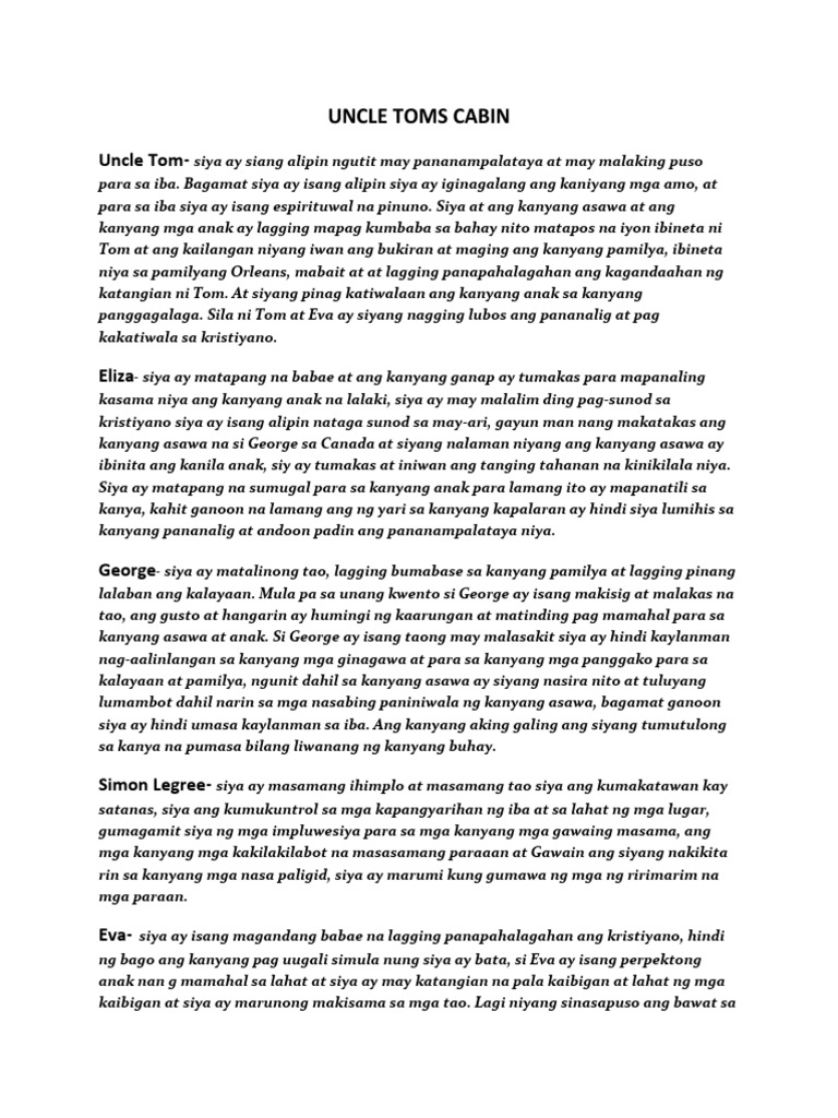 Uncle Toms Cabin | PDF