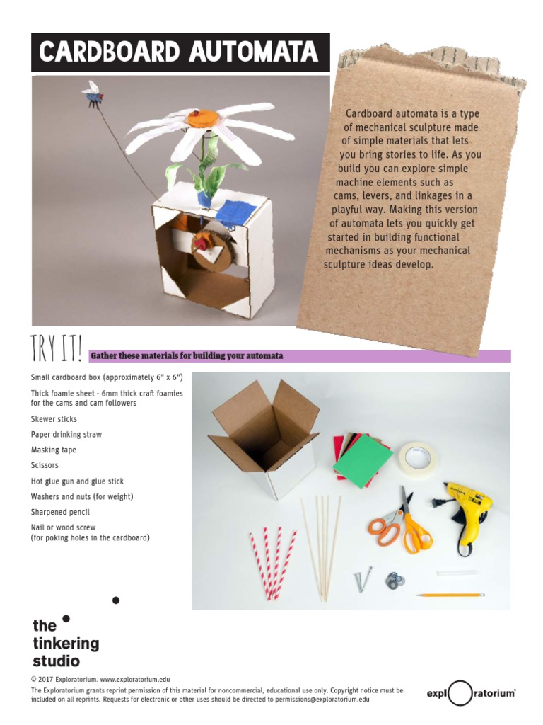 Cardboard Automata Guide Final Screen | PDF | Machines | Learning