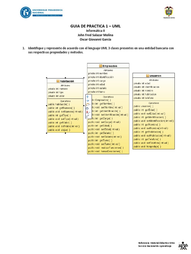 Guia 1 Uml | PDF | Lenguaje de modelado unificado | Herencia ...