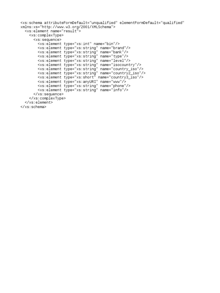Schema XSD | PDF