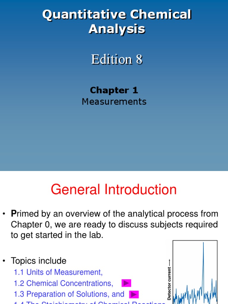 Quantitative Chemical Analysis: Edition 8 | PDF | Mole (Unit) | Molar ...