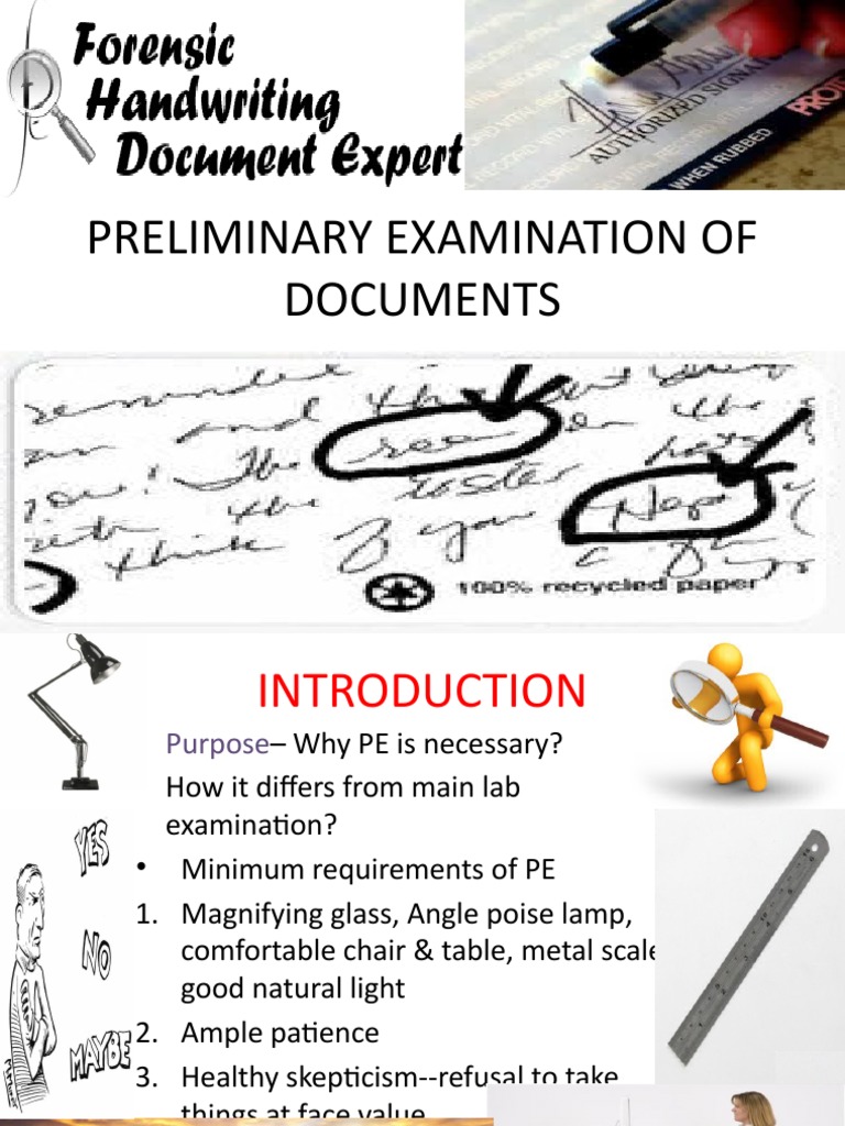 Preliminary Examination of Documents | PDF | Home & Garden | Art
