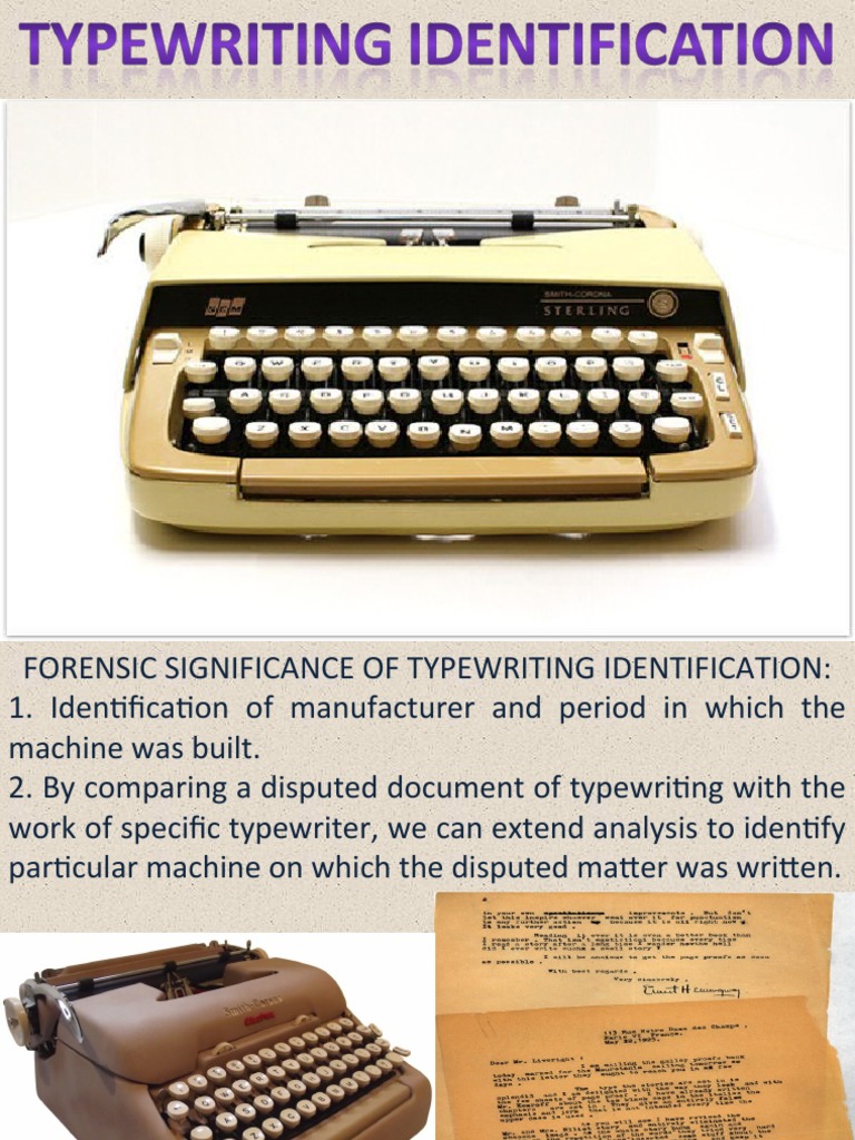 16 Typewriting Identification | PDF