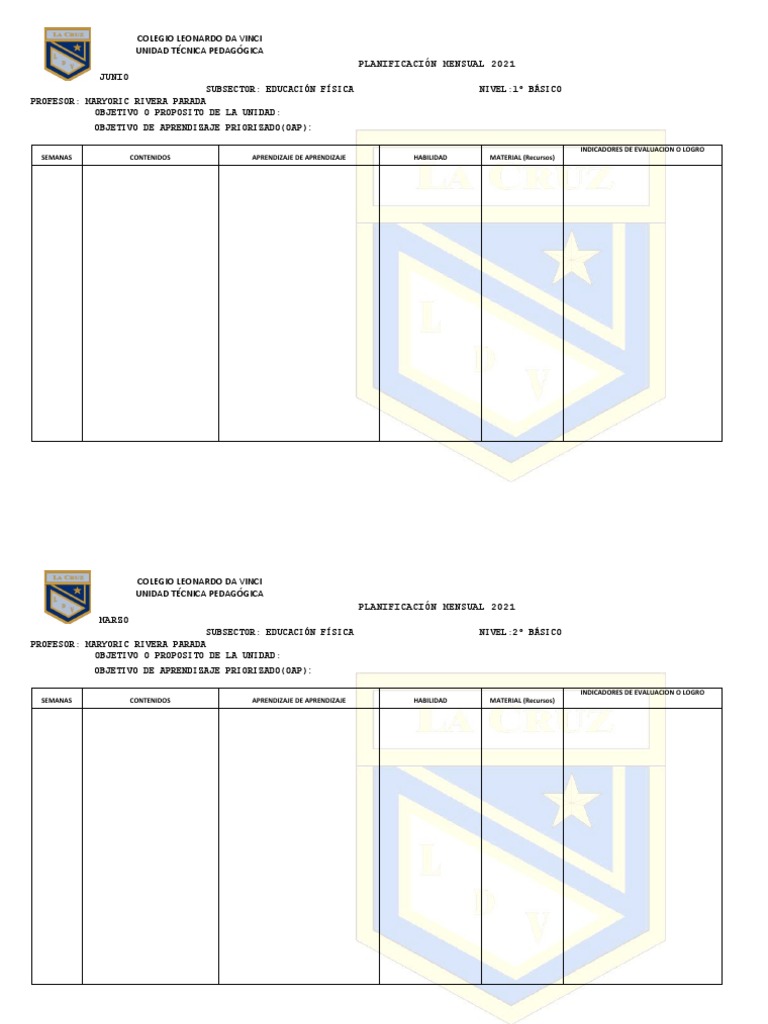 Planificación Mensual Junio | PDF | Aprendizaje | Evaluación