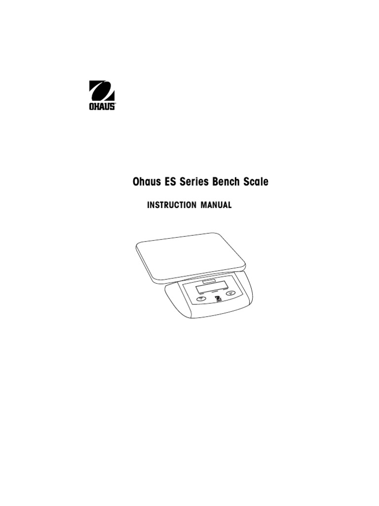 Ohaus ES Series Bench Scale Instruction Manual | PDF | Electromagnetic ...