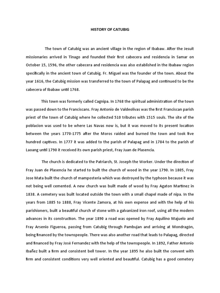 History of Catubig | PDF