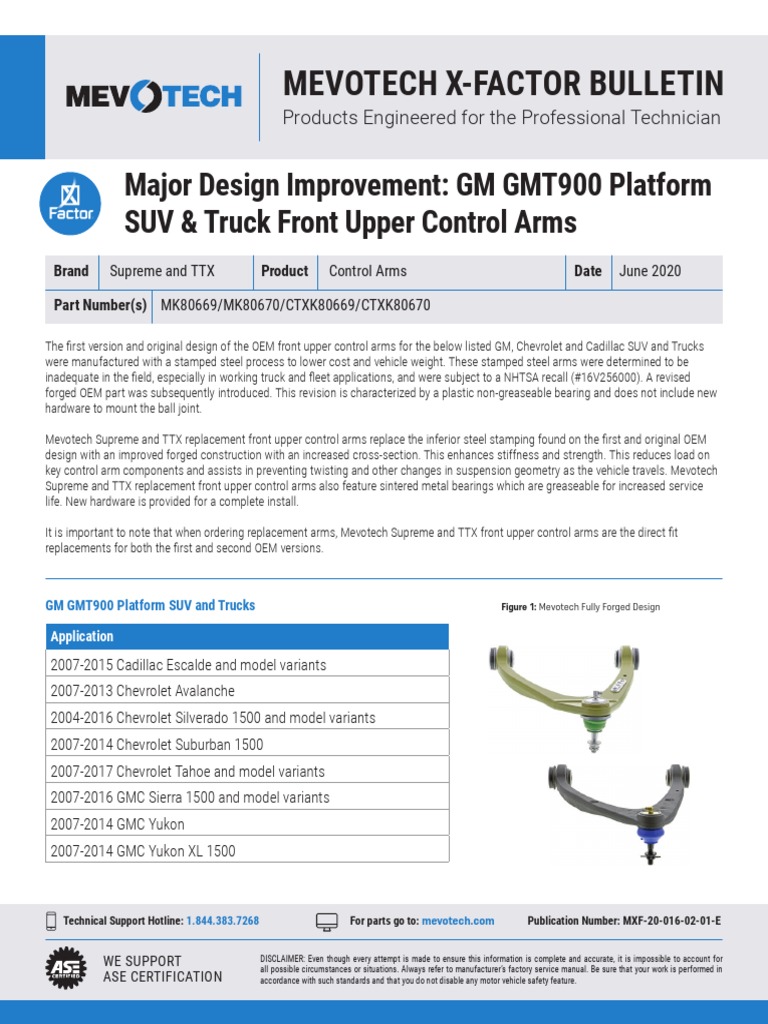 Major Design Improvement GM GMT900 Platform SUV Truck Front Upper ...