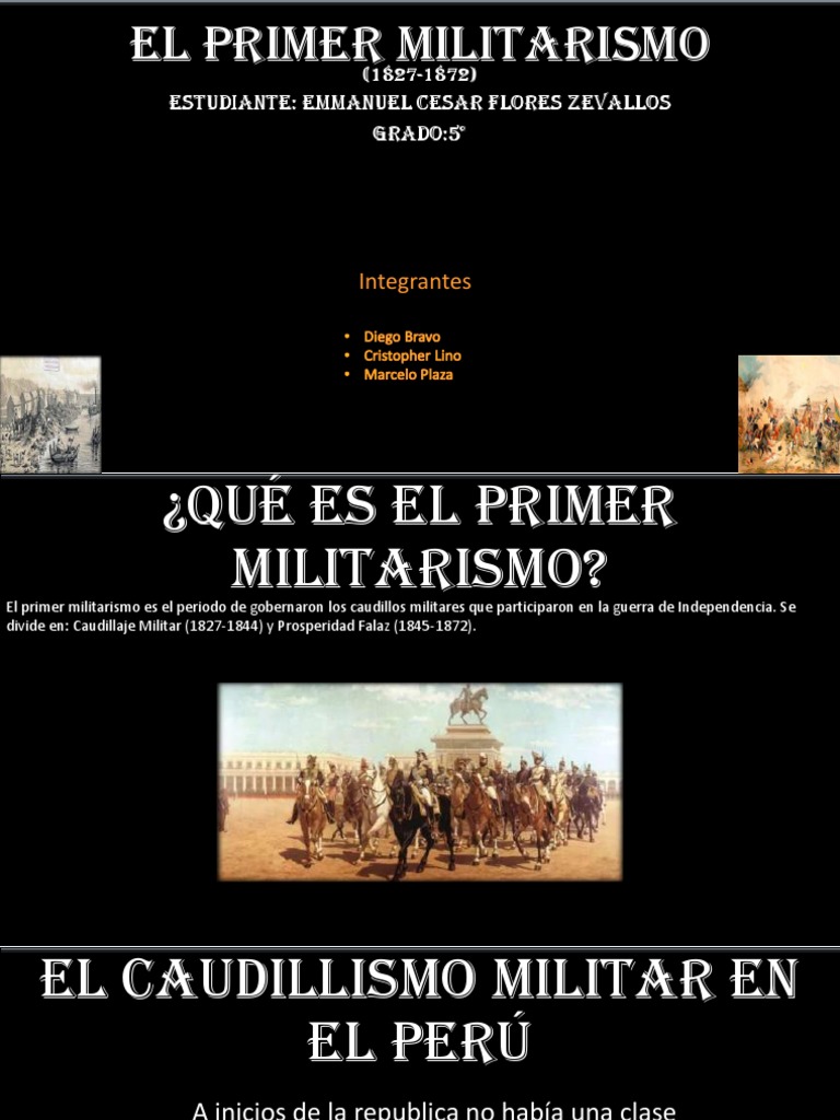 El Primer Militarismo Del Perú | PDF