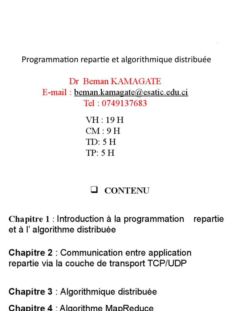 Support de Cours Programmation Repartie | PDF | Application | Client–serveur