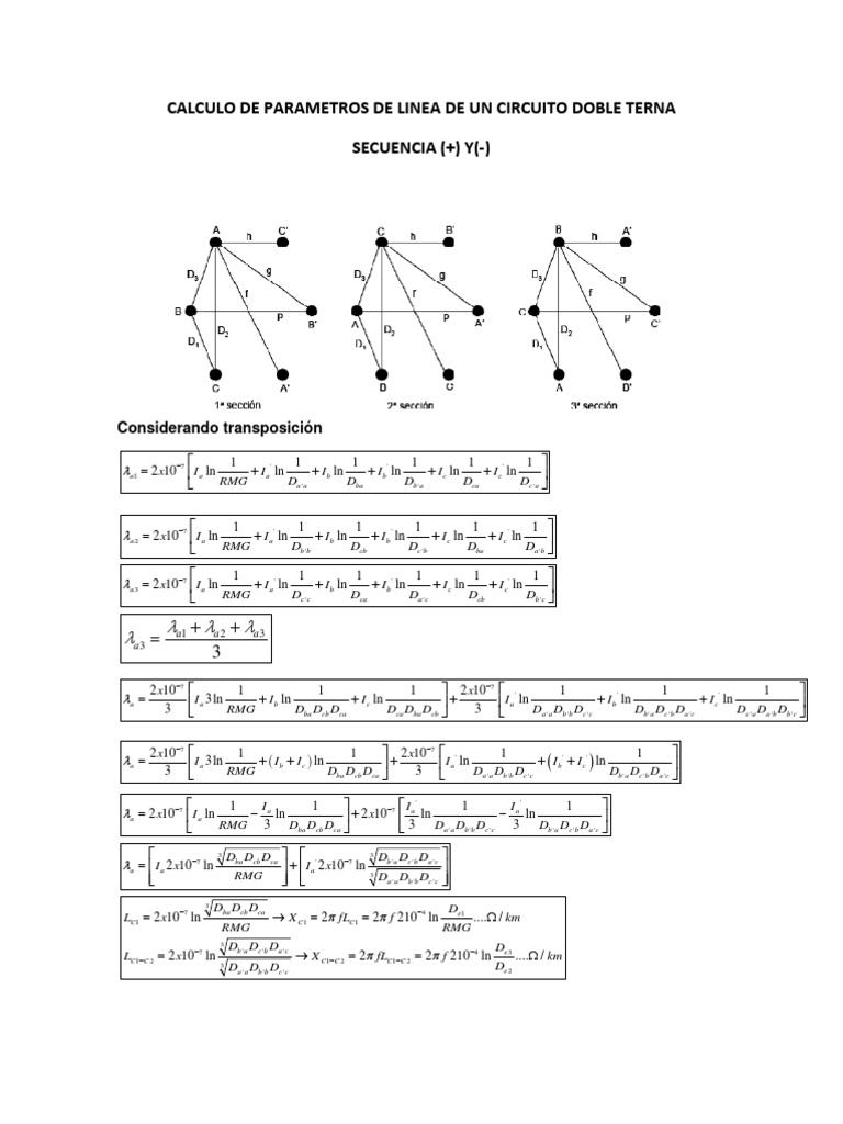 Calculos Circuito Doble Terna | PDF