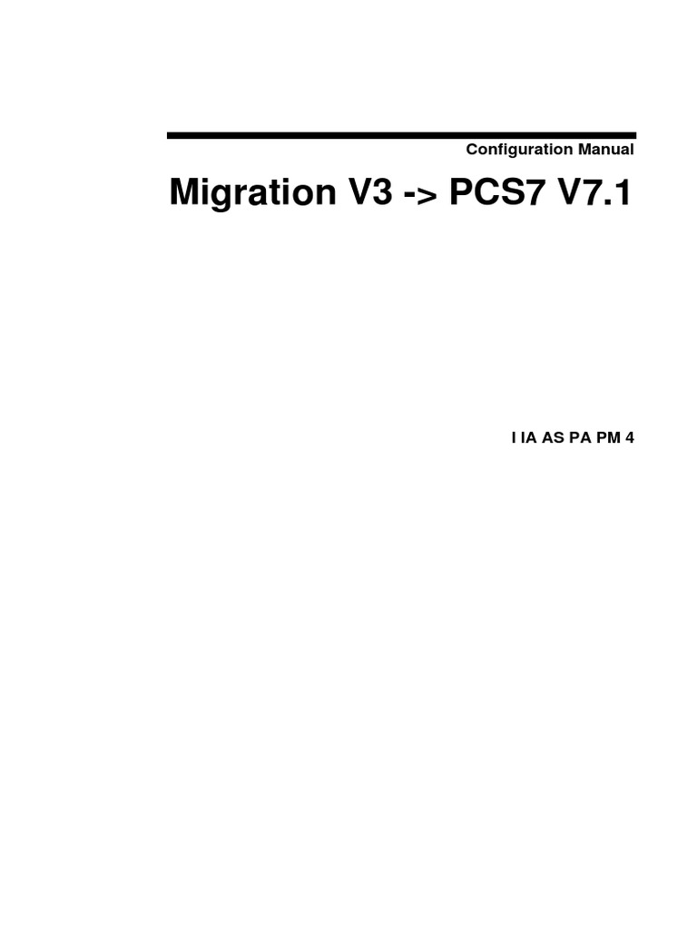 Migration V3 - PCS7 V7.1: Configuration Manual | PDF | Microsoft Excel ...
